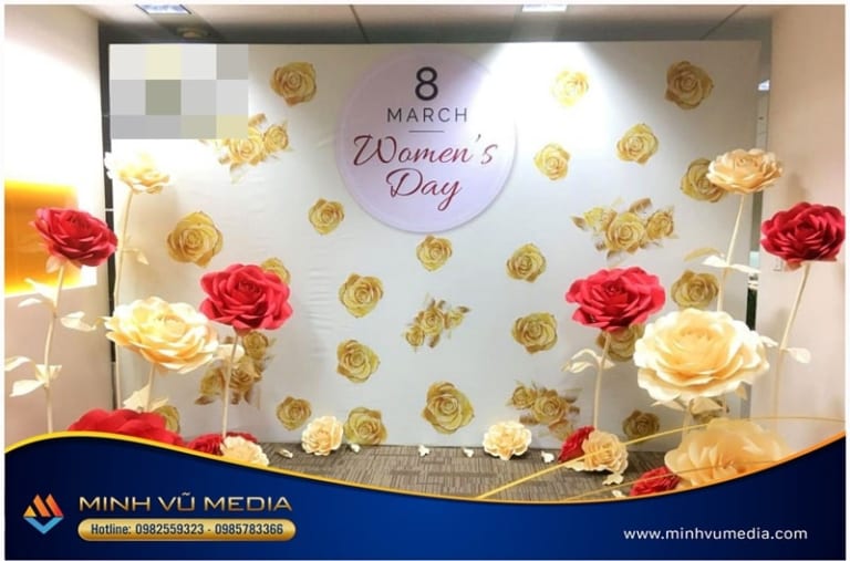 Top 10+ Mẫu Backdrop 8/3 Đẹp - Độc - Chất Tại Minh Vũ Media