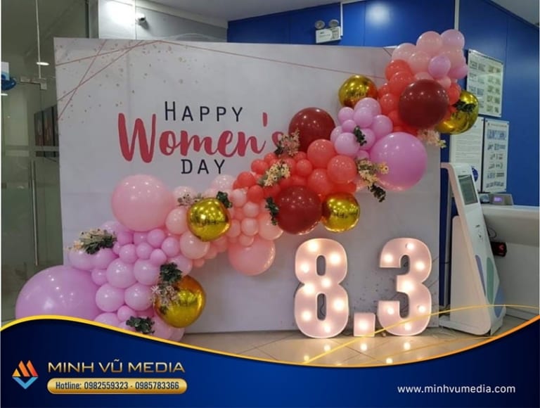 Top 10+ Mẫu Backdrop 8/3 Đẹp - Độc - Chất Tại Minh Vũ Media