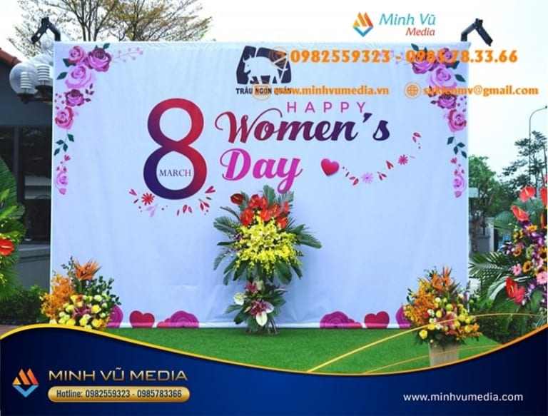 Top 10+ Mẫu Backdrop 8/3 Đẹp - Độc - Chất Tại Minh Vũ Media